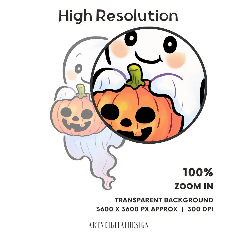Cute Halloween Clipart, Halloween Kids Party PNG Clip Art Bundle ...