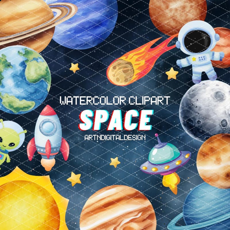 Outer Space Clipart - Etsy