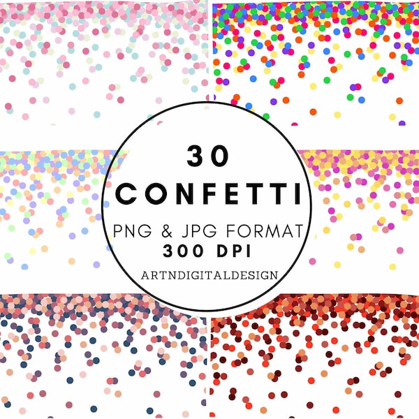 Rainbow Confetti - Etsy