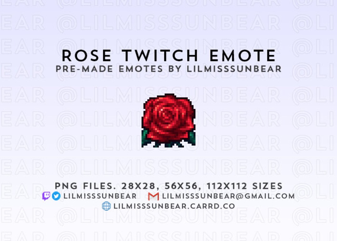 Rose - Twitch Emote | P2U Twitch Subscriber, Bits Tier Reward, Channel ...