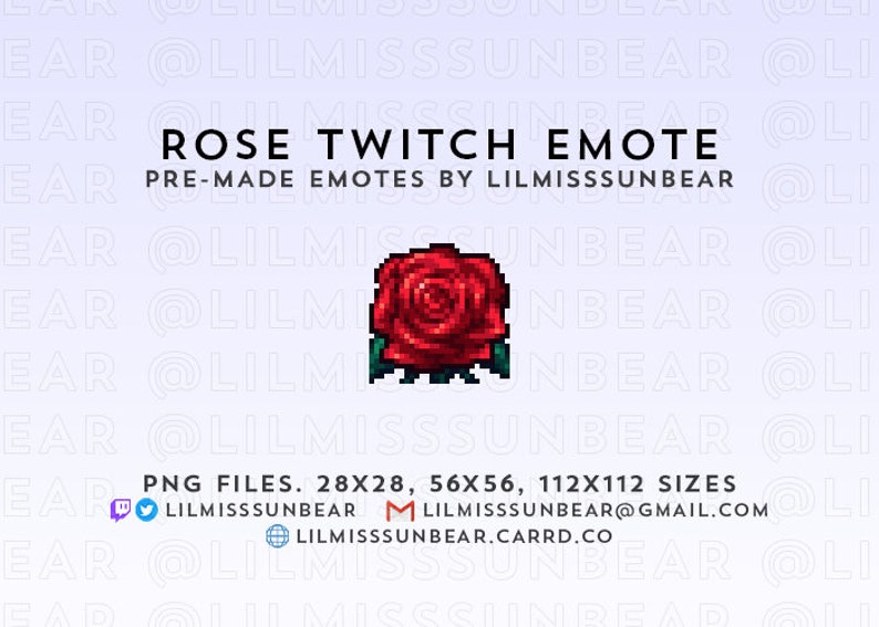 Rose - Twitch Emote | P2U Twitch Subscriber, Bits Tier Reward, Channel ...