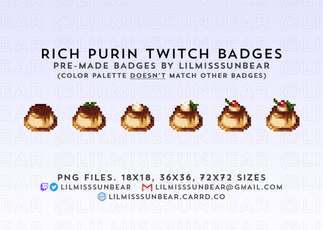 Rich Japanese Custard Pudding Flan Dessert | P2U Twitch Sub Badges, Bit ...