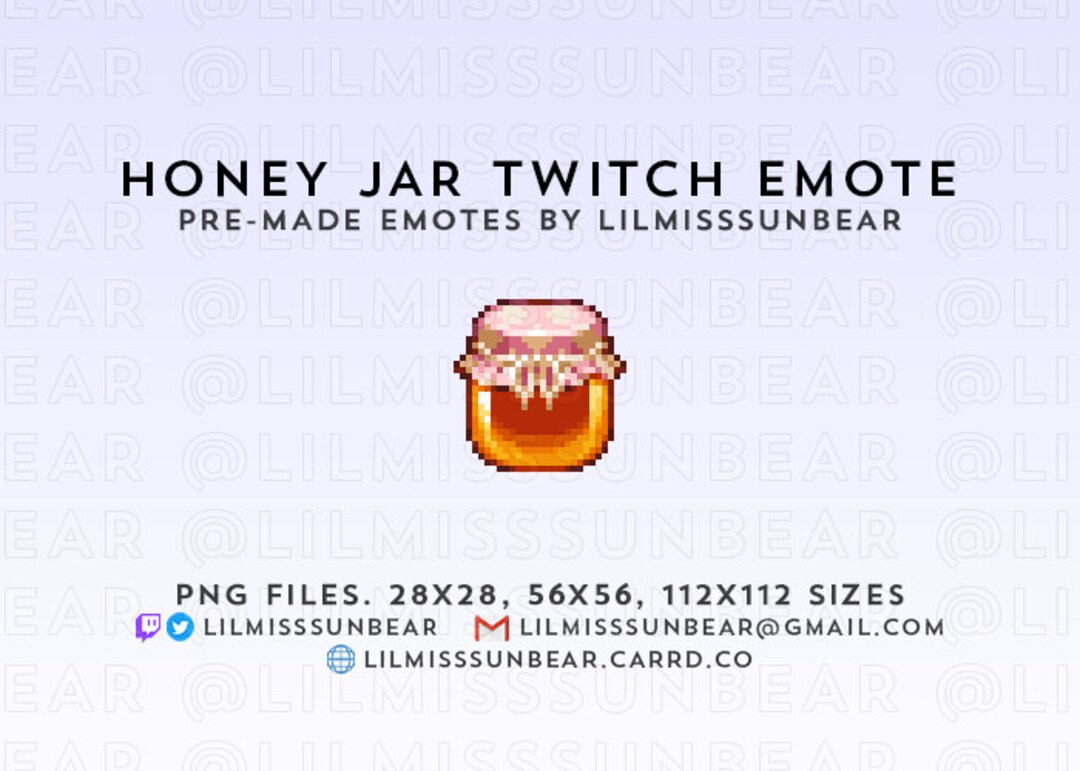 Honey Jar Pot - Twitch Emote | P2U Twitch Subscriber, Bits Tier Reward ...