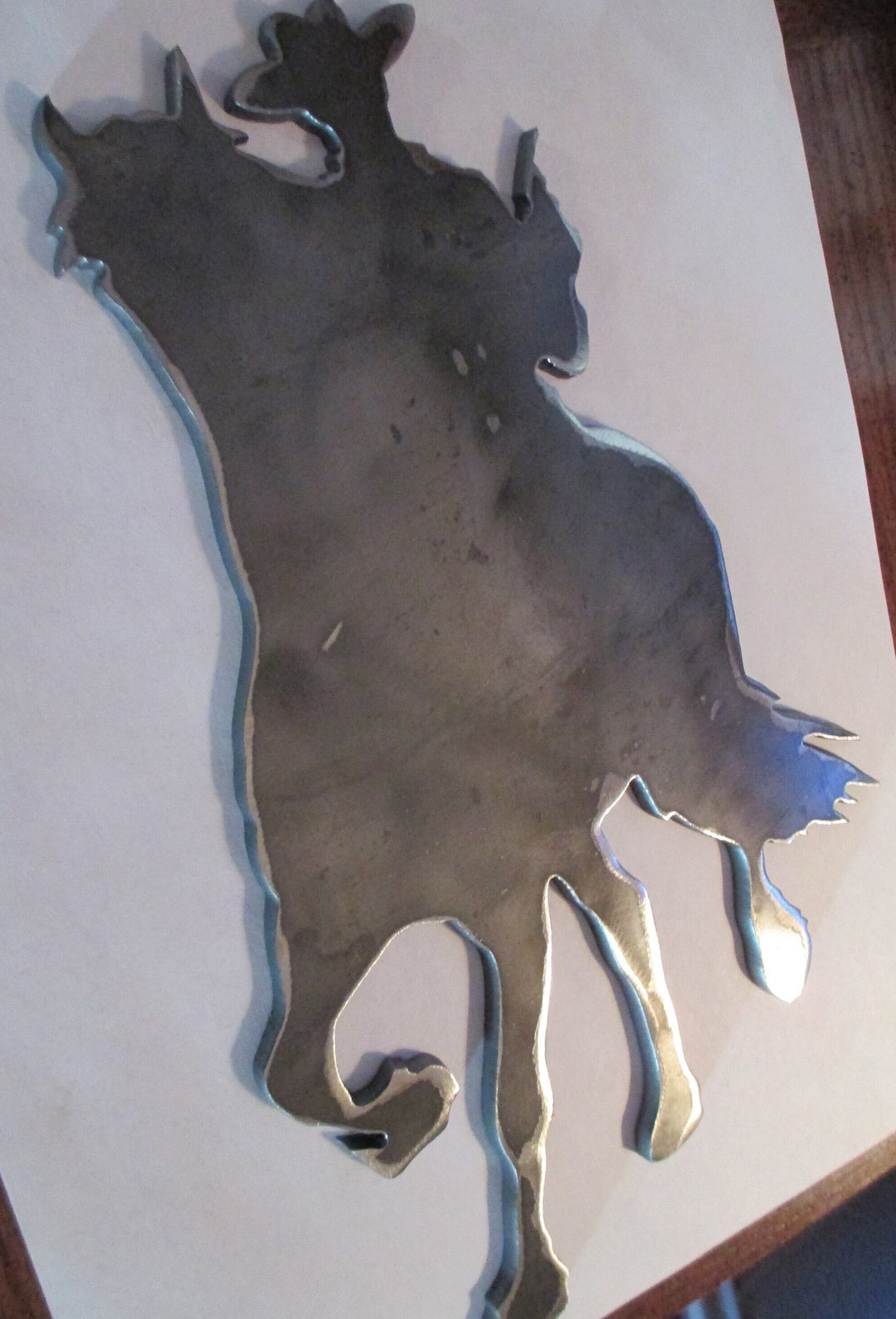 Cowboy sur cheval, plaque en acier, signe métallique découpé, Art CNC ...