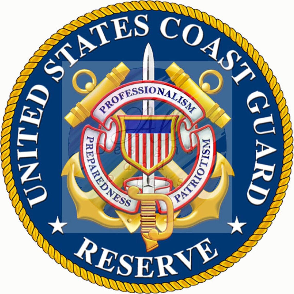 United States Coast Guard Reserve Wreath Sign Coast Guard | Etsy