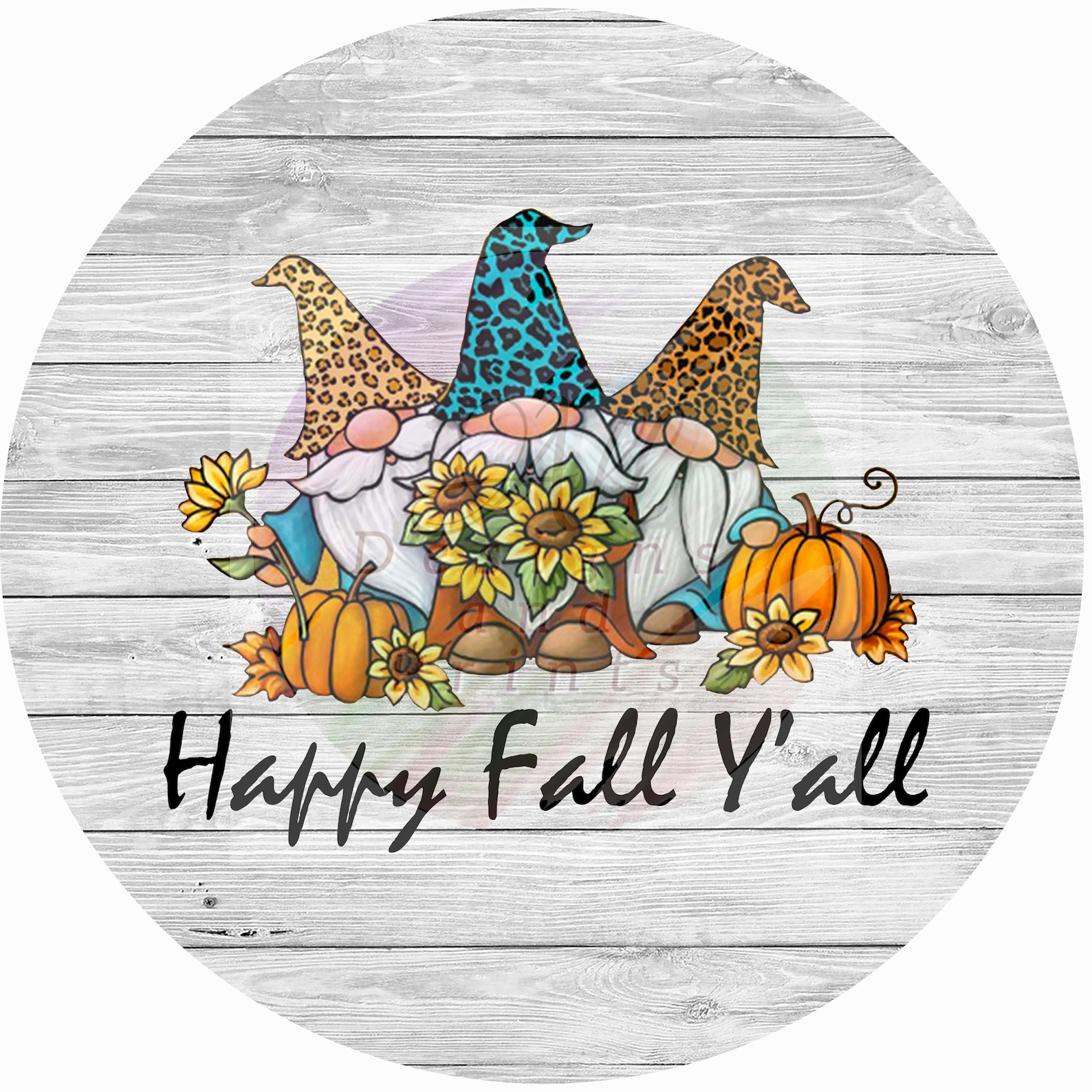 Happy Fall y'all gnome wreath sign 8 inch round gnome | Etsy