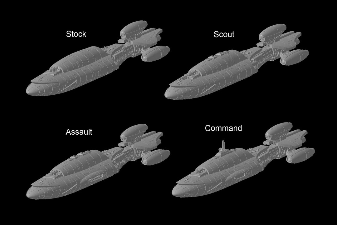 MC35 Heavy Frigate STL Bundle (pre Supported) - Etsy
