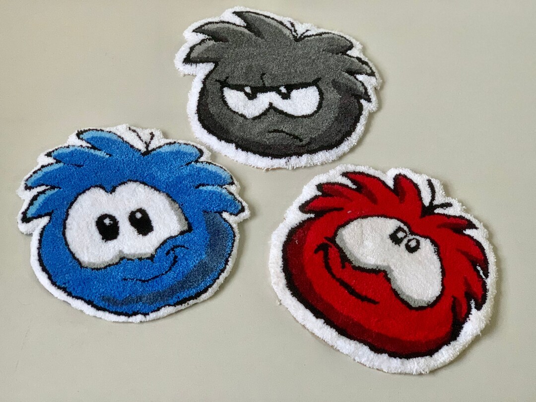 Custom Tufted Rug Handmade Club Penguin Puffles Wool Wall - Etsy
