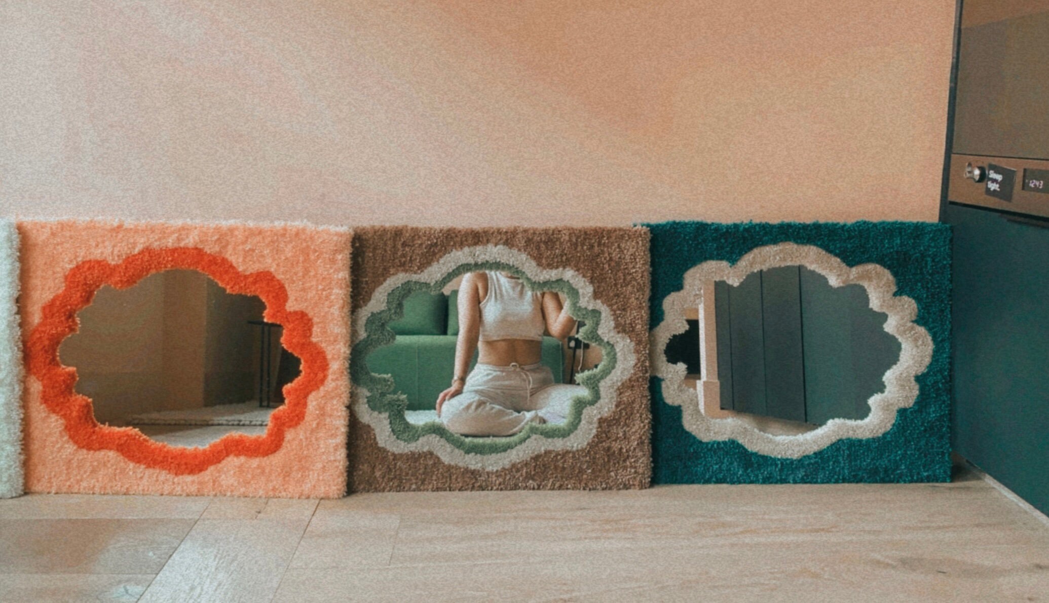 Vintage Frame Style Tufted Mirror Handmade Unique Leaning/ - Etsy UK