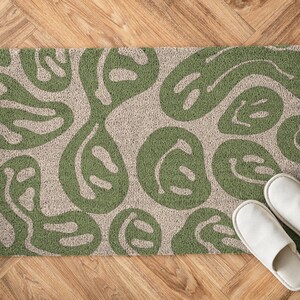 Handmade Droopy Smiley Faces Trippy Tufted Rug / Psychedelic - Etsy