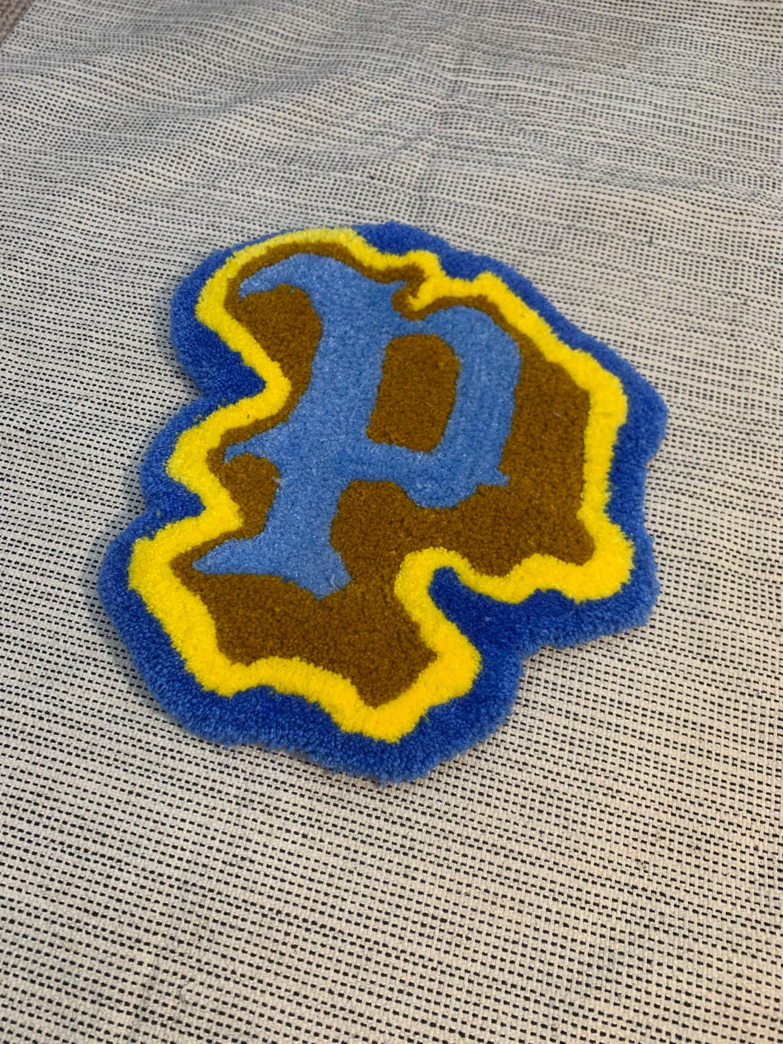 CHENILLE Letter Rug Custom Letter A Z / Multi-coloured Old - Etsy