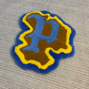 CHENILLE Letter Rug Custom Letter A Z / Multi-coloured Old English Font ...