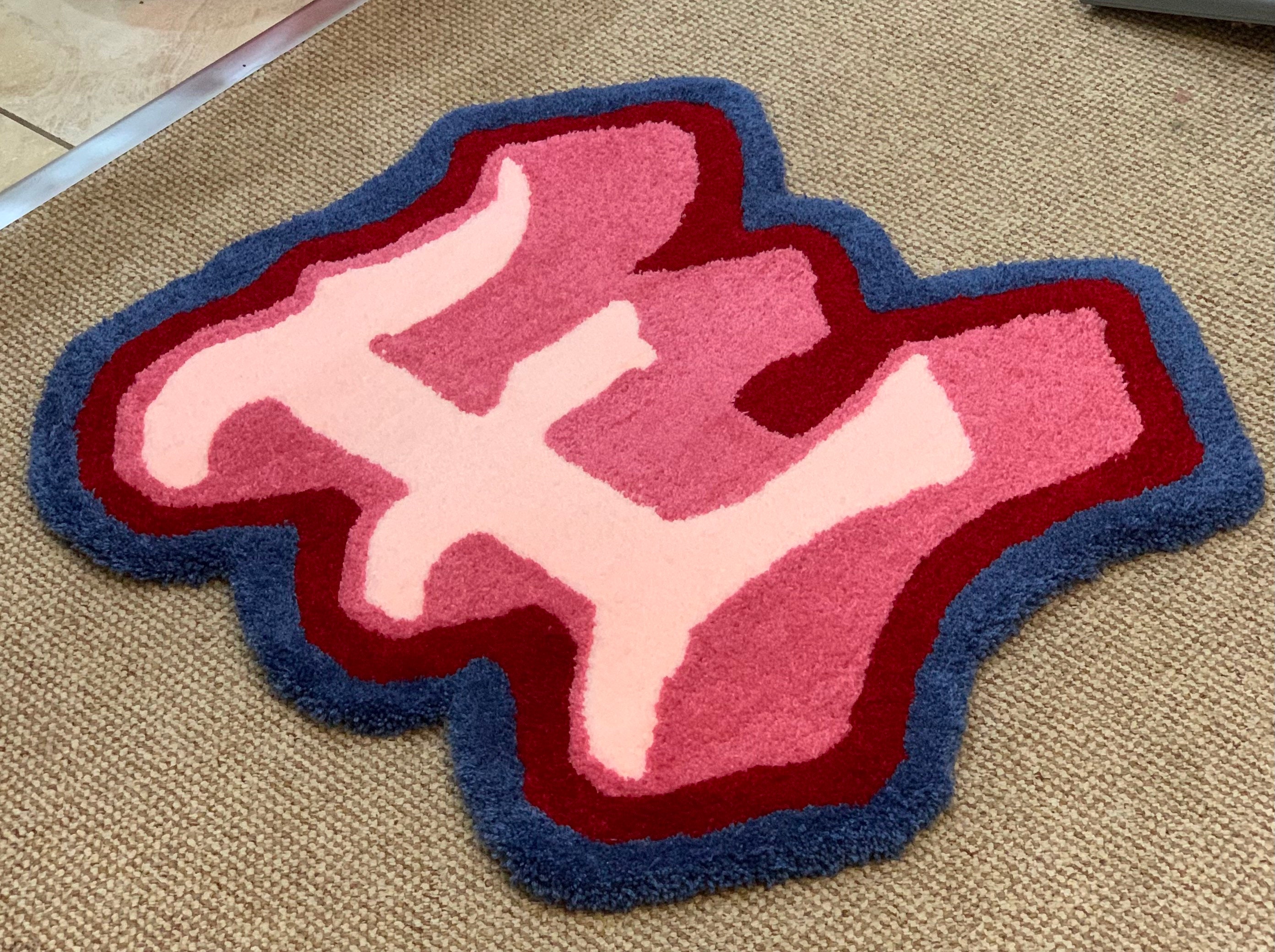 CHENILLE Letter Rug Custom Letter A Z / Multi-coloured Old - Etsy UK