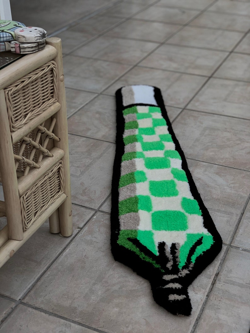 Custom Green and White Chequered Pattern Rug Joint / Blunt - Etsy