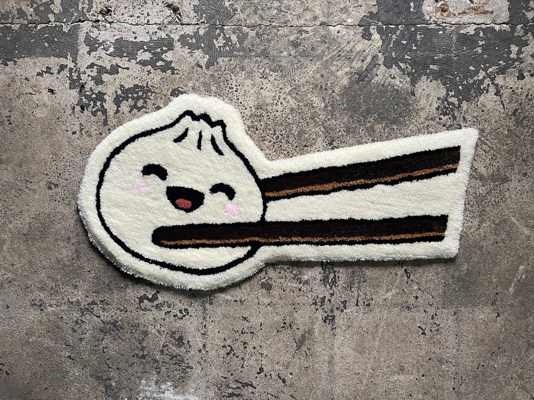 Custom Tufted Dumpling Rug Anime Cute Gyoza Wonton Sushi Food Icon Rugs ...