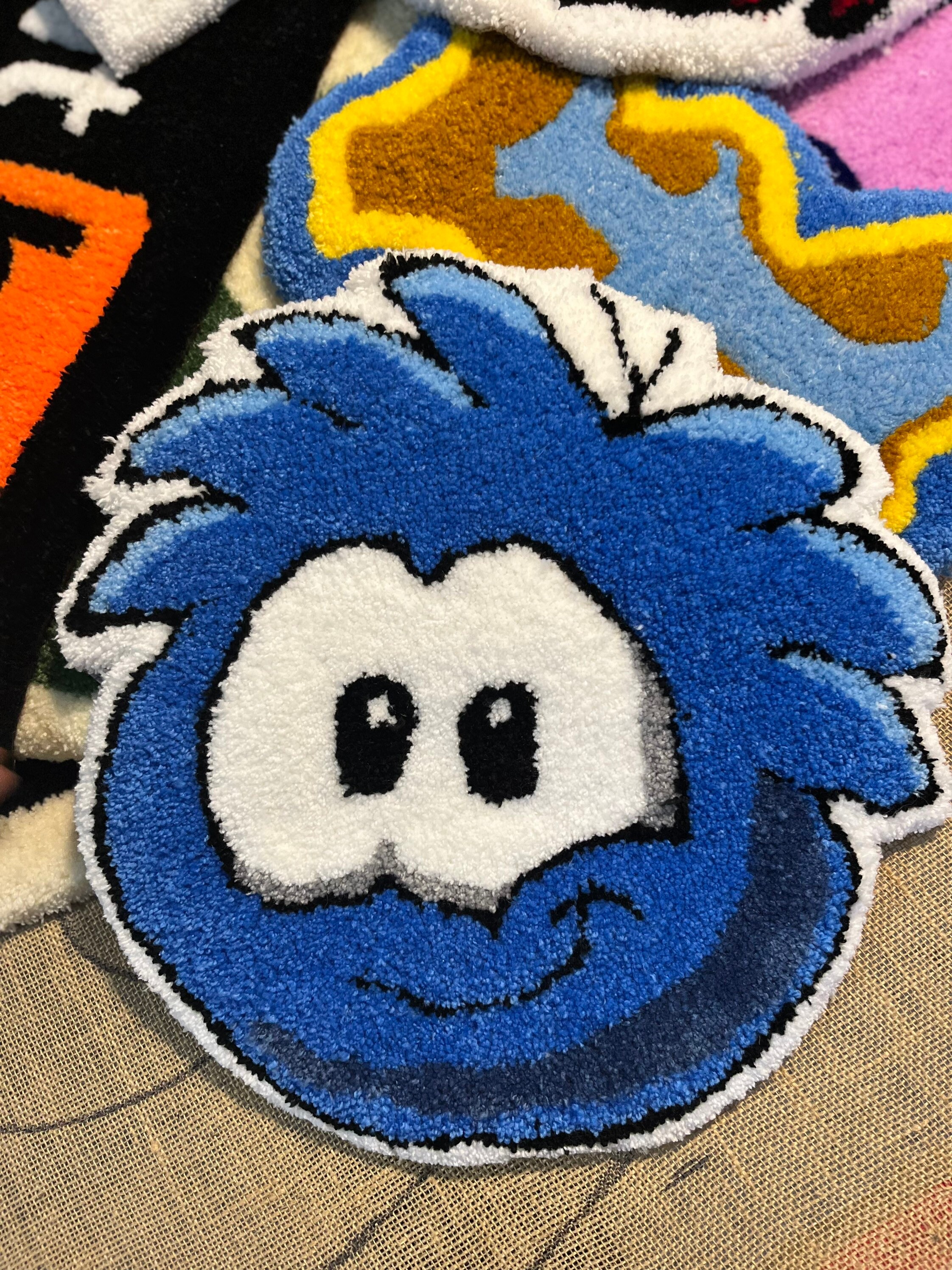 Custom Tufted Rug Handmade Club Penguin Puffles Wool Wall - Etsy