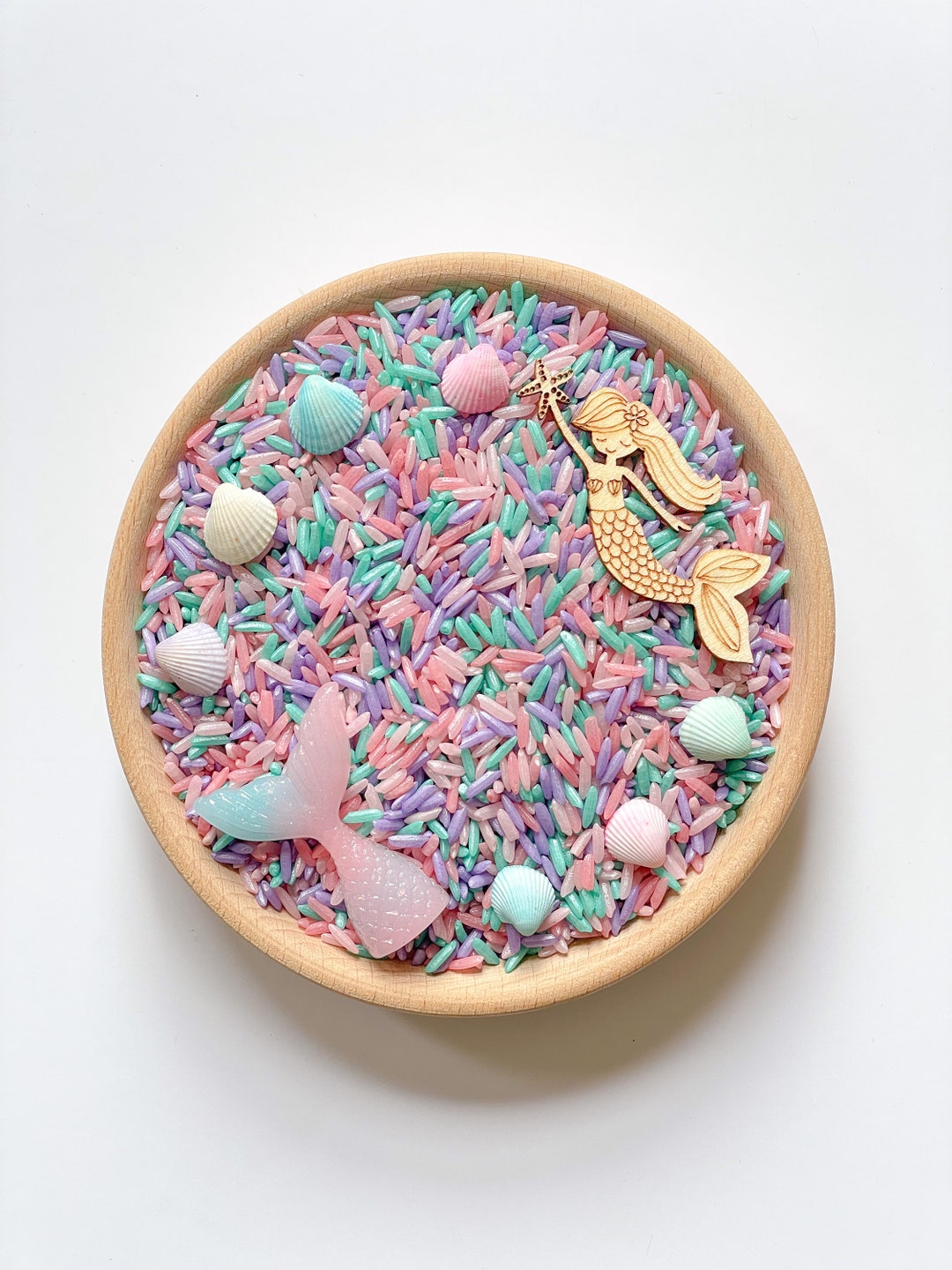 Mermaid Sensory Rice Metallic Rice Mermaid Play Sensory Rice Summer ...