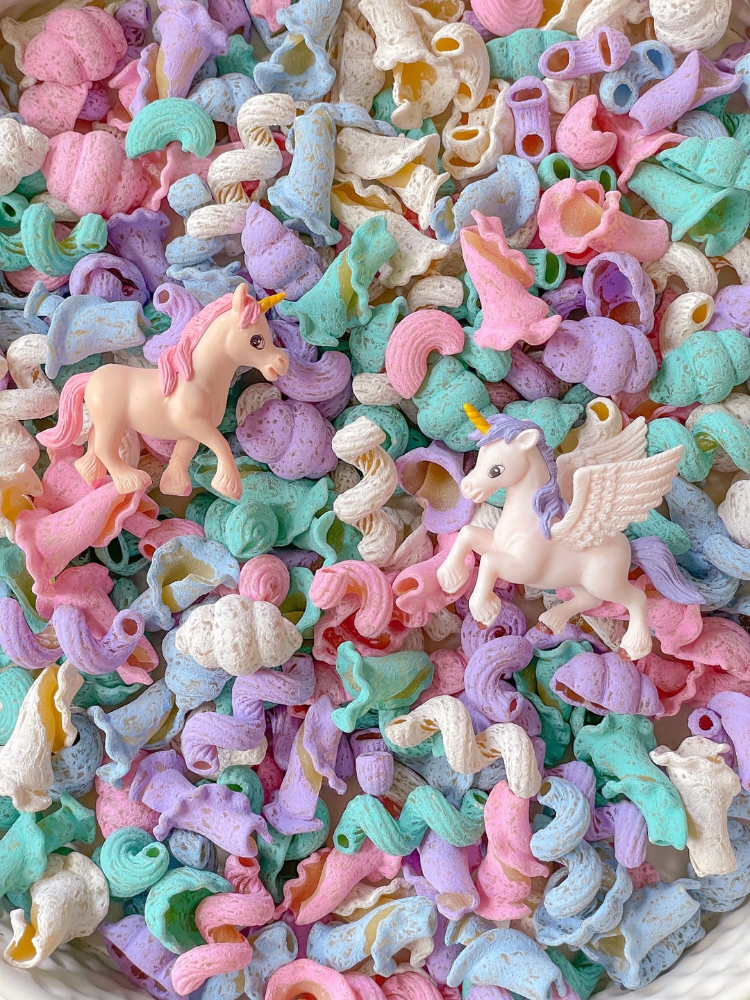 Unicorn Pasta | Pastel Pasta | Unicorn Play | Sensory Pasta | Tuff Tray ...