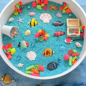 Under the Sea Sensory Kit | Ocean Play | Pasta Coral Reef | Neon Coral ...