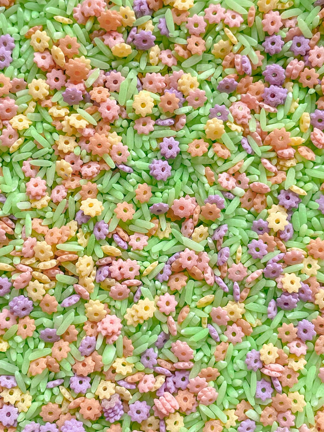 Spring Sensory Rice | Fairy Garden Rice | Spring Flowers | Sensory Rice ...