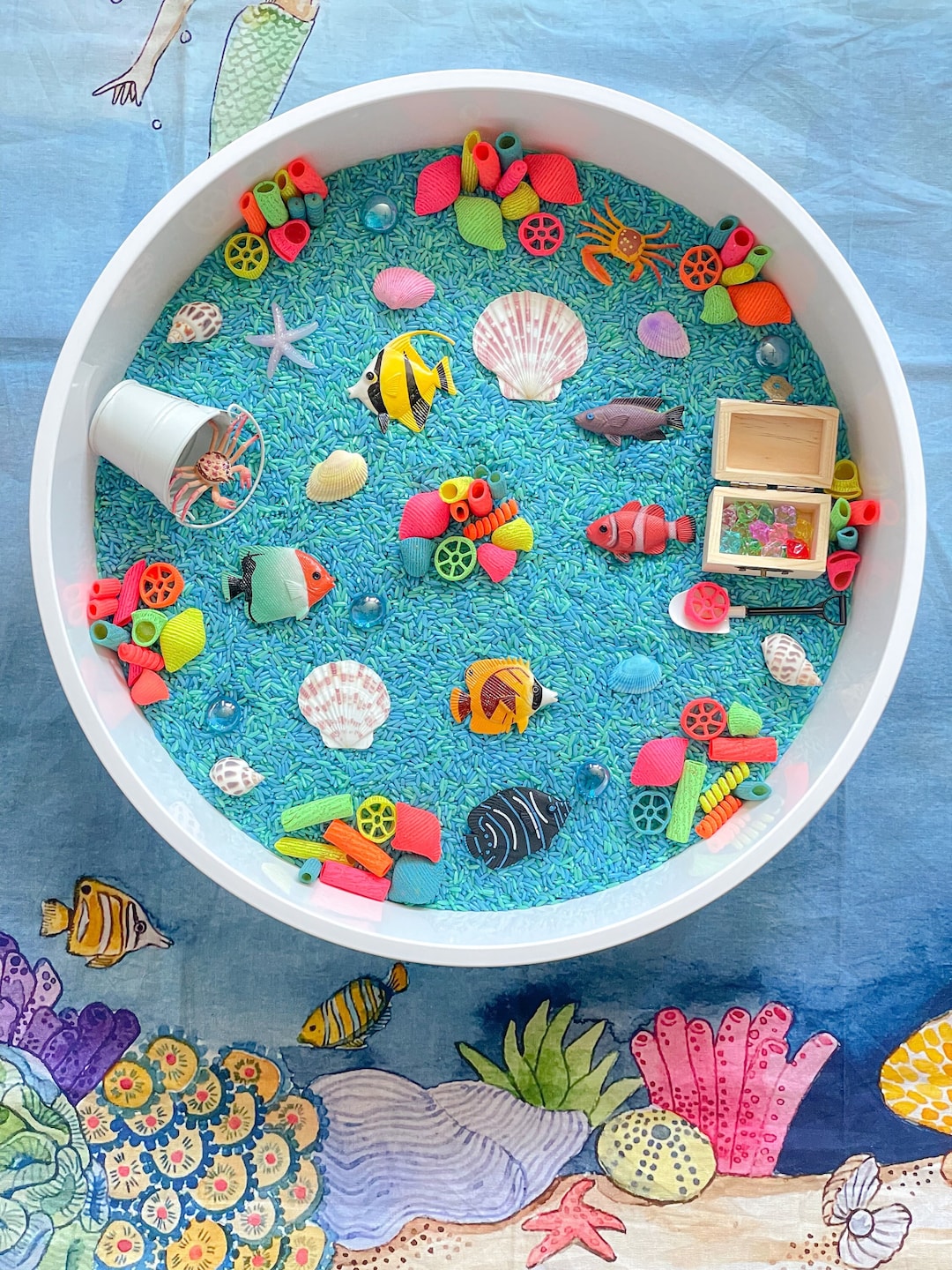Under the Sea Sensory Kit | Ocean Play | Pasta Coral Reef | Neon Coral ...
