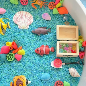Under the Sea Sensory Kit | Ocean Play | Pasta Coral Reef | Neon Coral ...