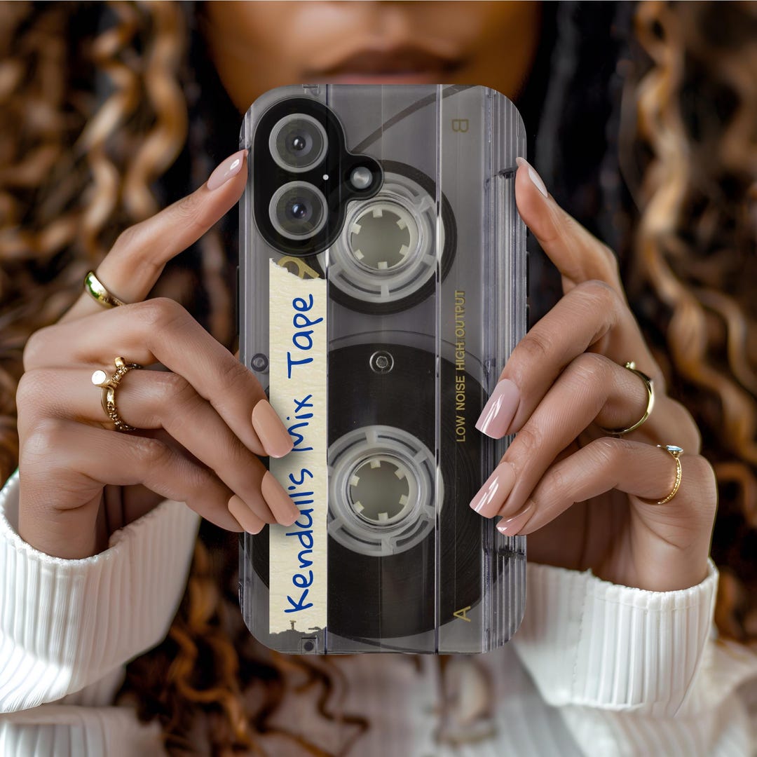 Custom Mix Tape Phone Case, Personalized Retro Old School Cassette Tape ...