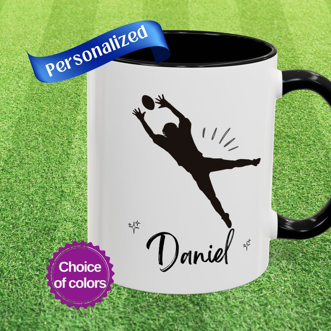 Personalized Football Mug Custom American Foot Ball Mug Wide Receiver ...