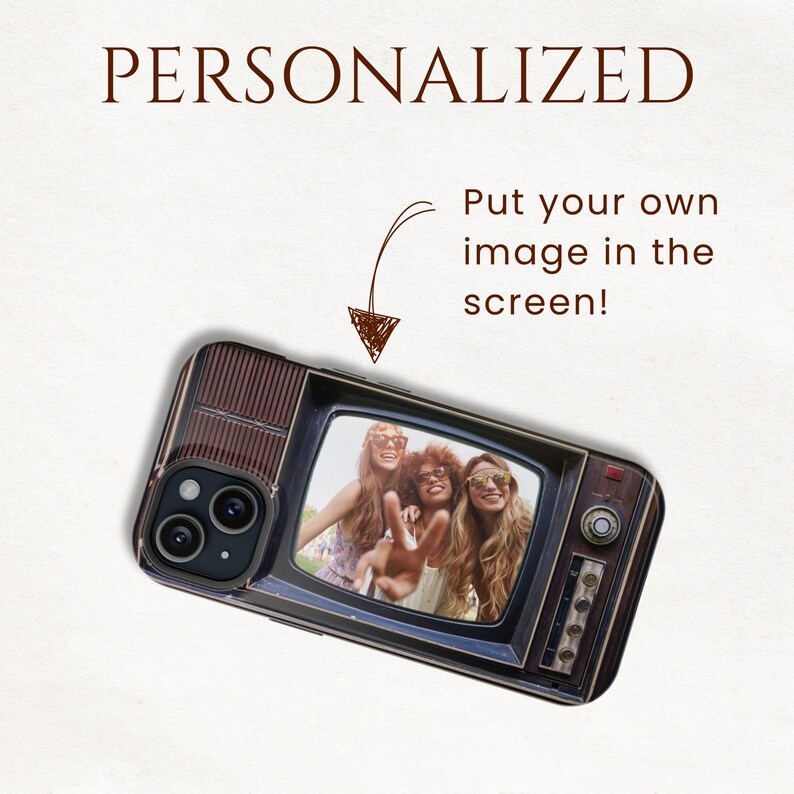 Custom Retro TV Photo Phone Case, 70s 80s Style Frame iPhone Case ...