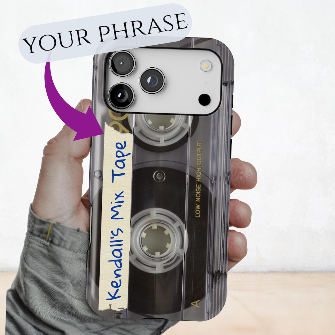 IPhone 17 Custom Mix Tape Phone Case, Personalized Retro Old School ...