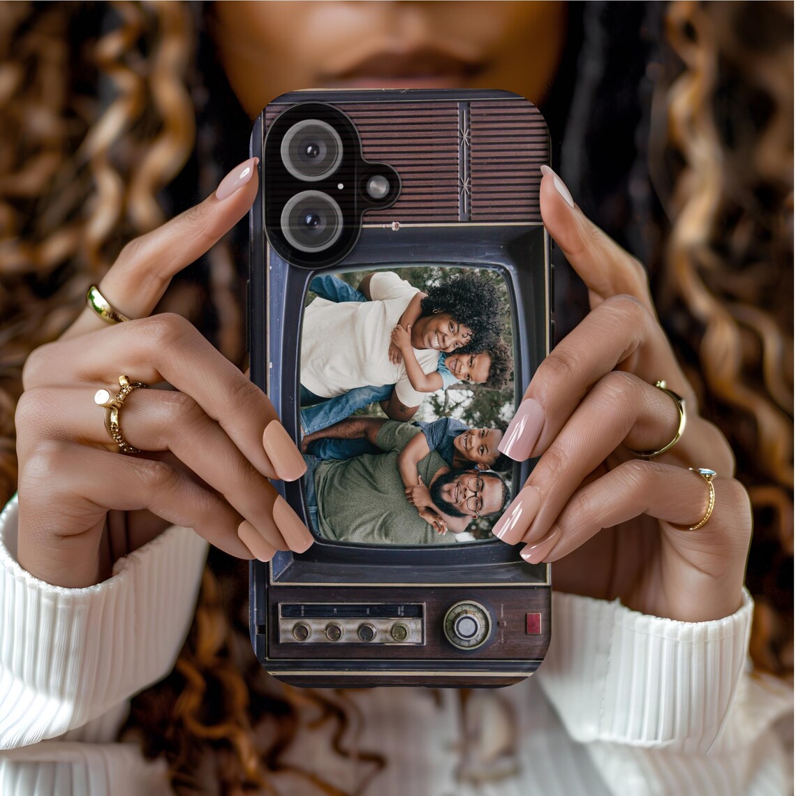 Custom Retro TV Photo Phone Case, 70s 80s Style Frame iPhone Case ...
