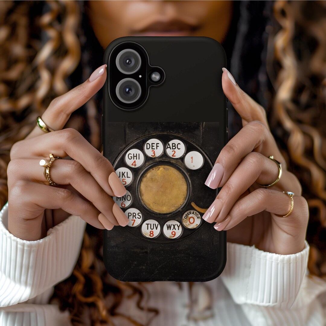 Slim Rotary Dial Retro Phone Case, Old Phone iPhone Cover Vintage Phone ...