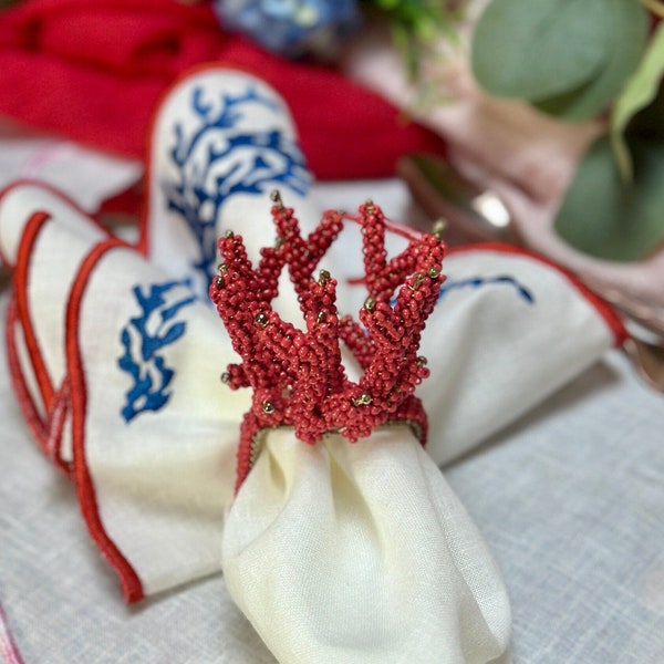 Red Napkin Rings - Etsy