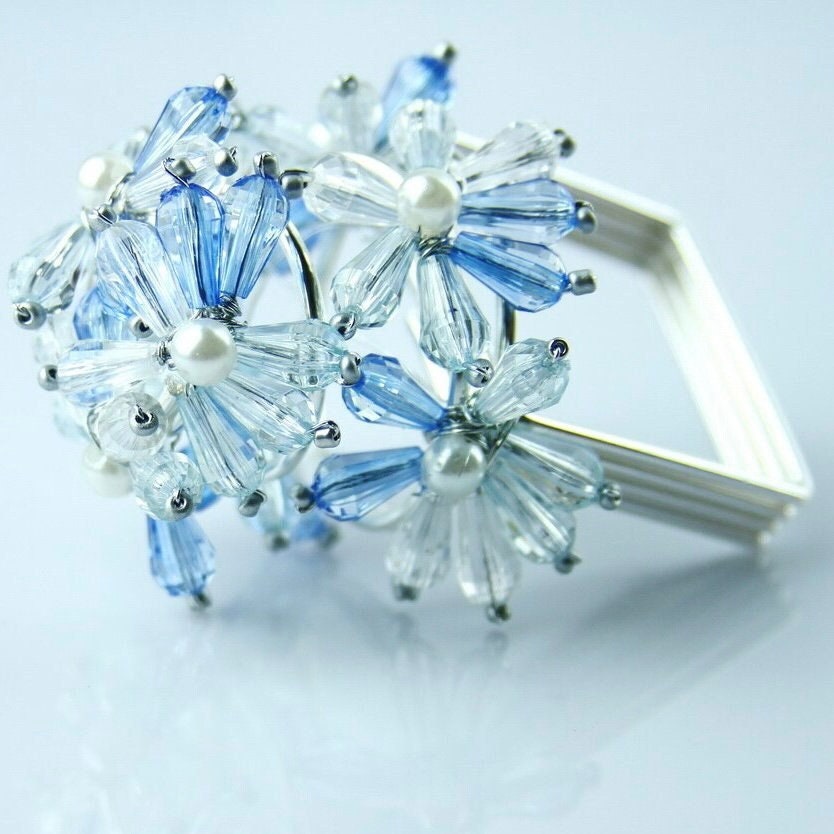 Baby Blue Flower Napkin Rings|blue Napkin Rings|handmade Napkin Rings ...