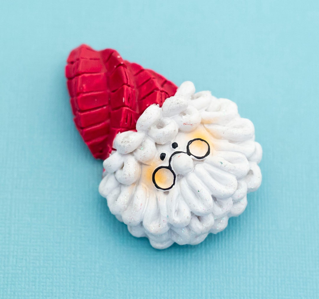 Vintage Adorable Fuzzy Santa Claus Brooch E27 - Etsy