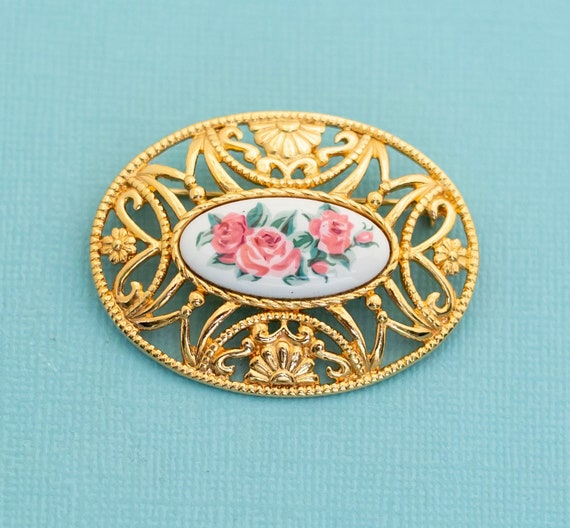 Vintage avon brooch "victorian - Gem