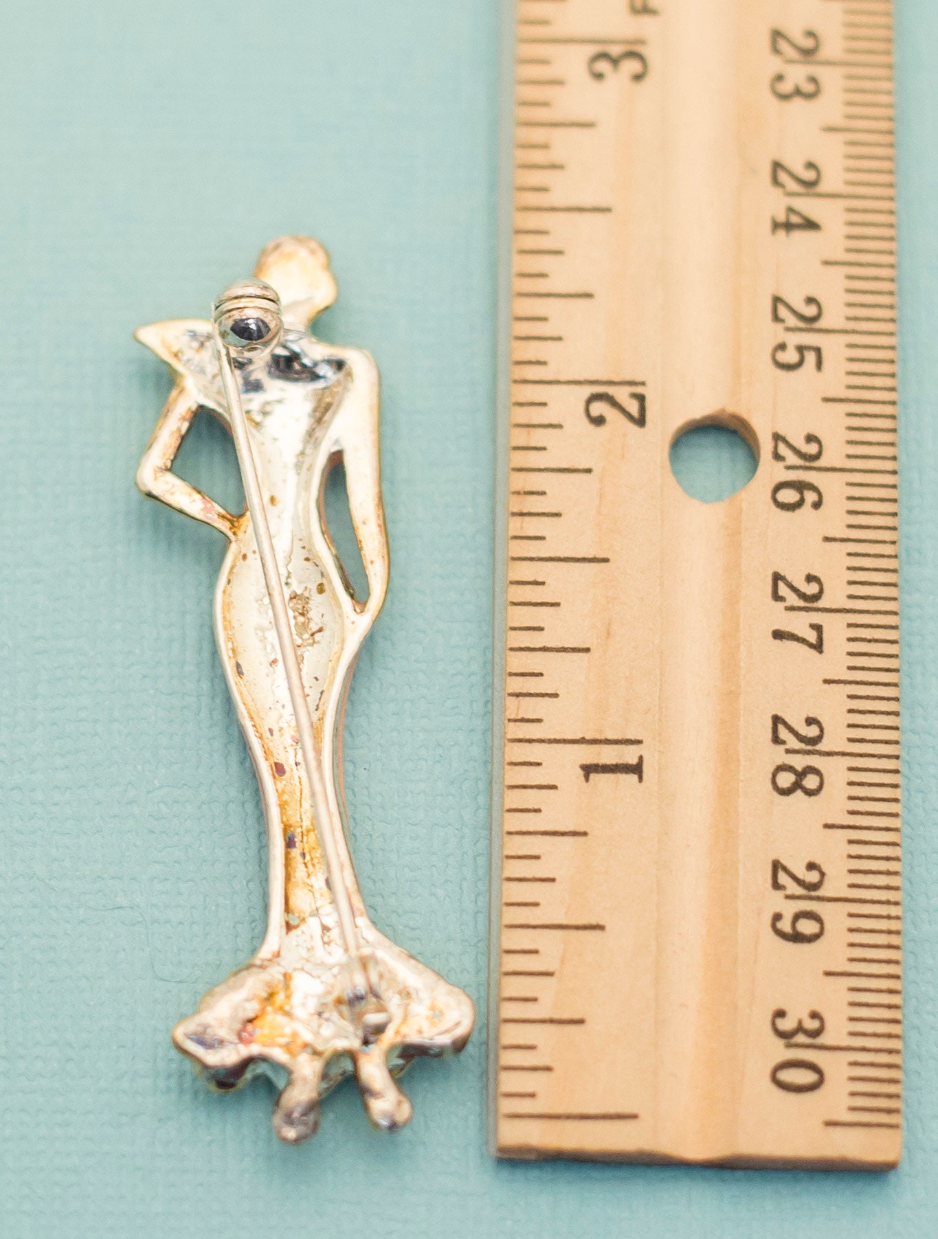 Vintage Gold Stick Figure Brooch E16 - Etsy