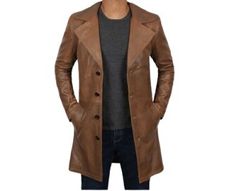 Men's Handmade Brown Trench Coat Custom Made Bespoke - Etsy