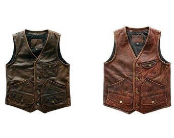 Distressed Vest Men - Etsy
