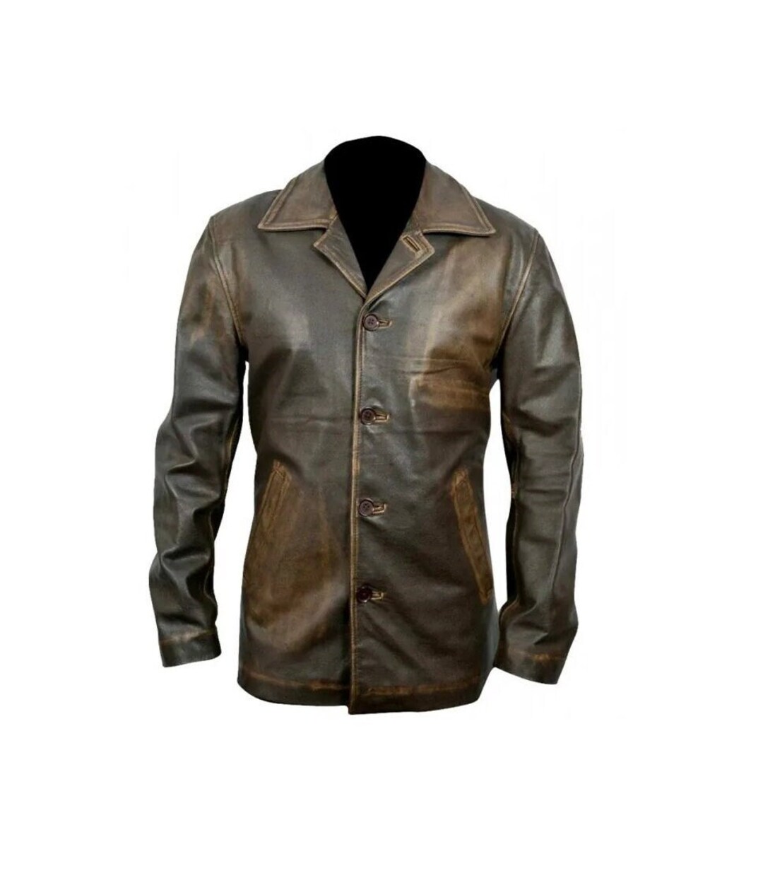 Jensen Ackles Vintage Brown Leather Jacket Dean Winchester - Etsy