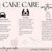 Editable Cake Care Instructions Card Template, Printable (canva) - Etsy