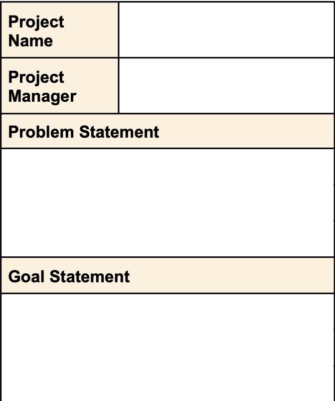 Project Charter Template - One Page Project Overview - Etsy