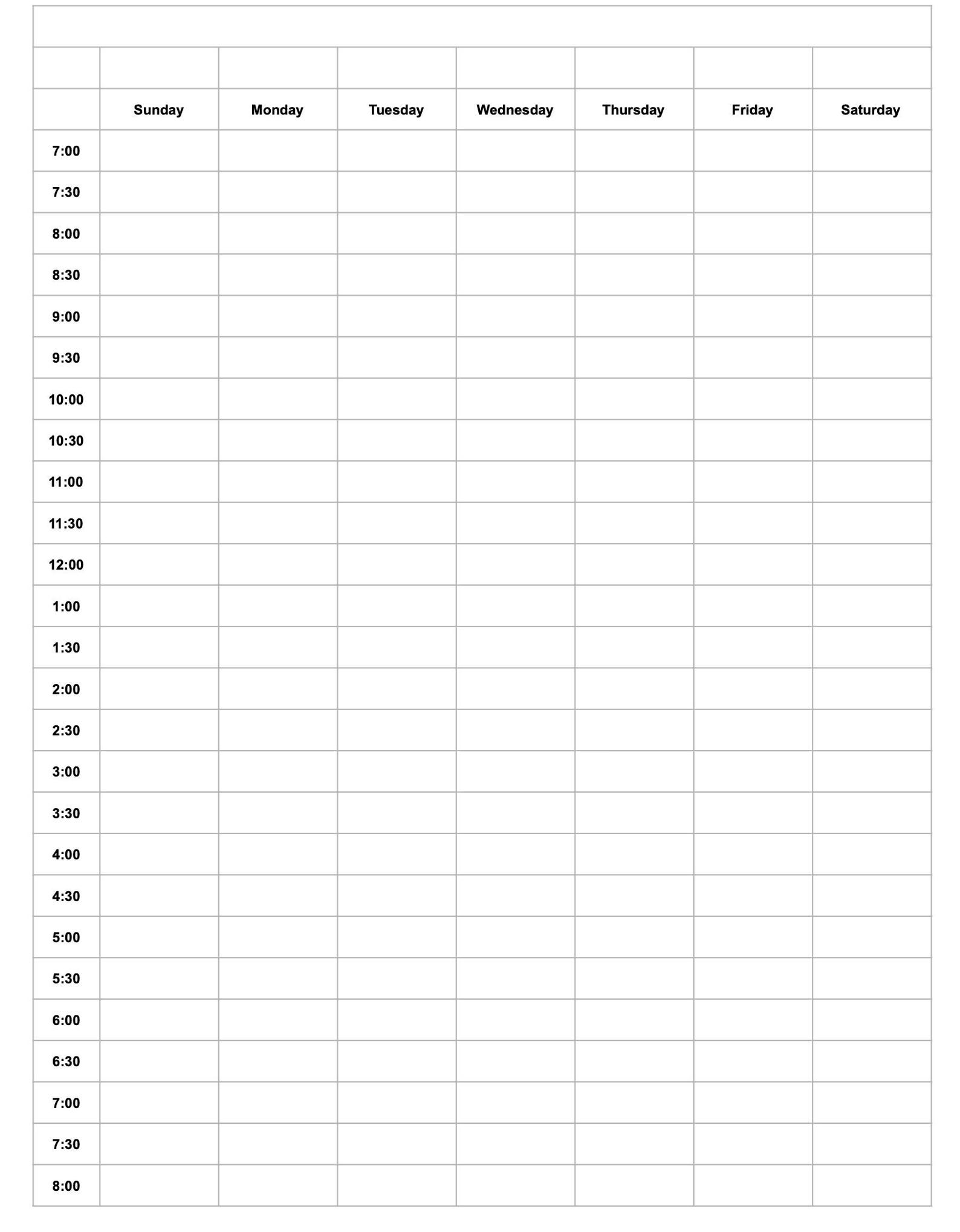 Super Simple Weekly Template Printable - Etsy