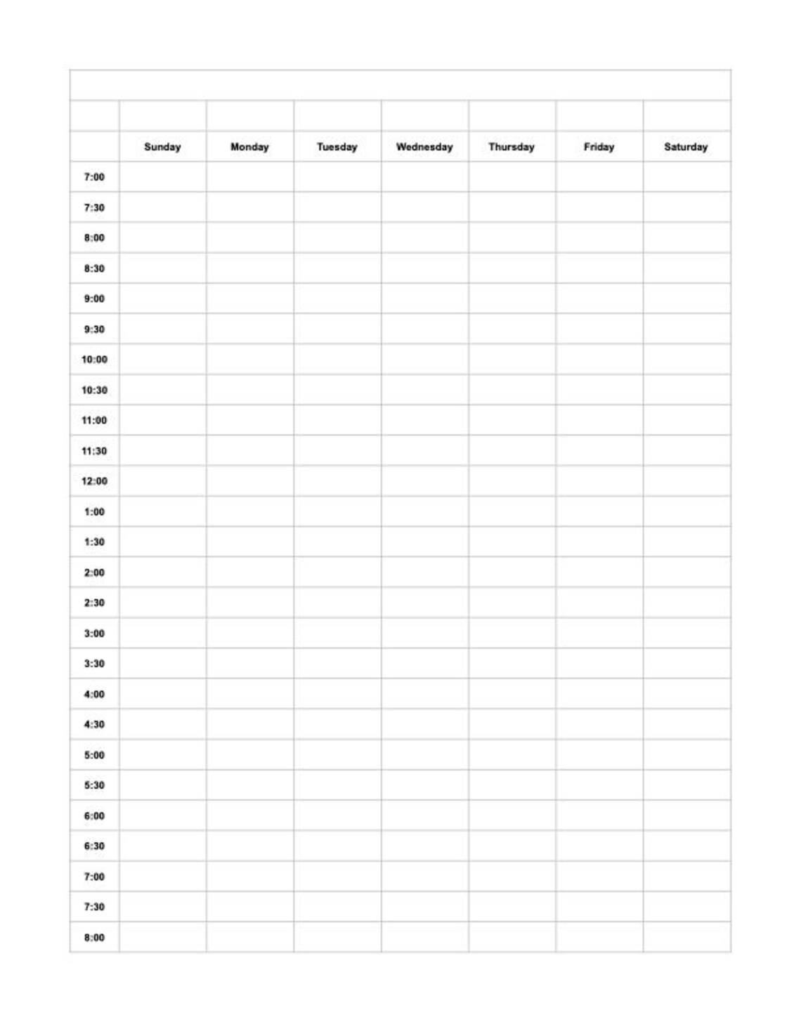Super Simple Weekly Template Printable - Etsy