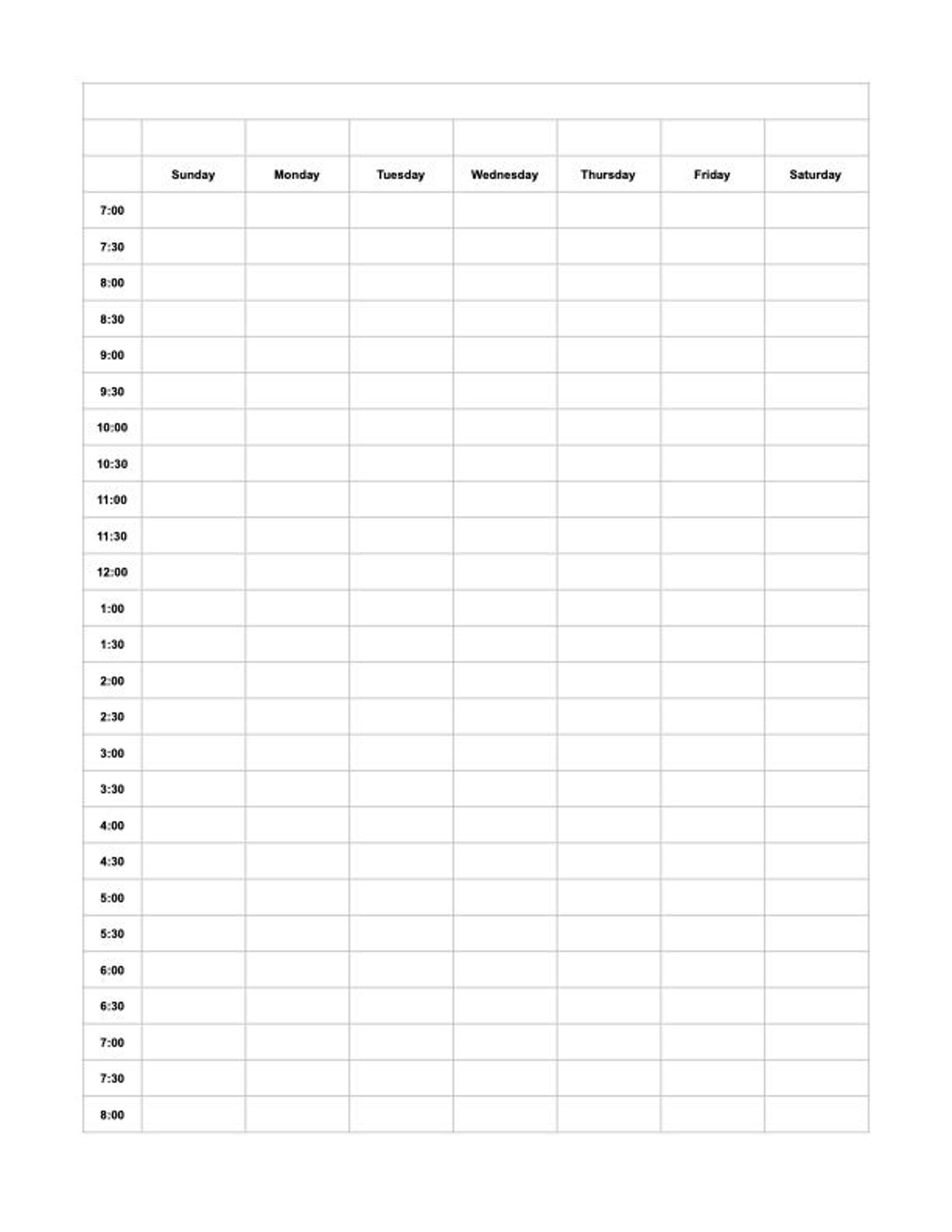 Super Simple Weekly Template Printable - Etsy