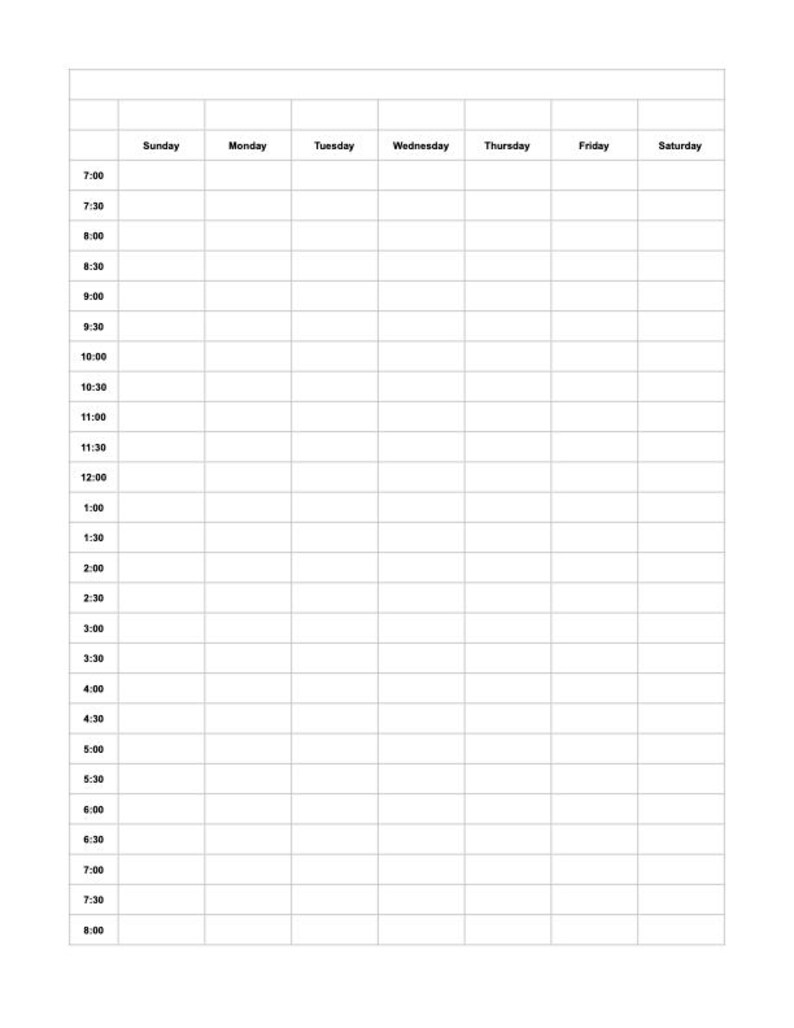 Super Simple Weekly Template Printable - Etsy