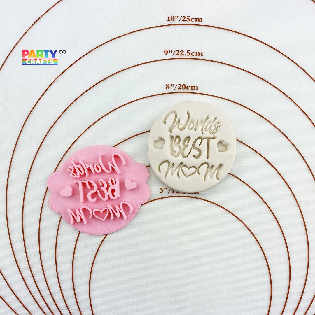 Sello de galletas Worlds Best Mom / Worlds Best Mom Cookie Fondant ...