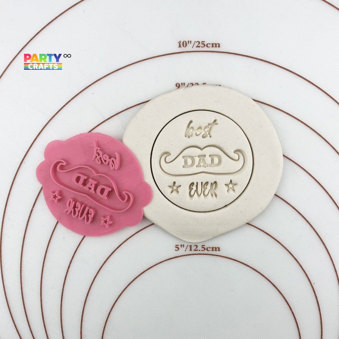 Best Dad Ever Cookie Stamp | Father's Day Fondant Embosser - Etsy