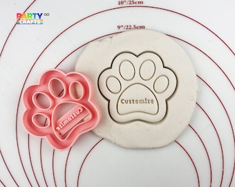 Dog Paw Set Cookie Stamp Doggie Birthday Cookie Fondant | Etsy