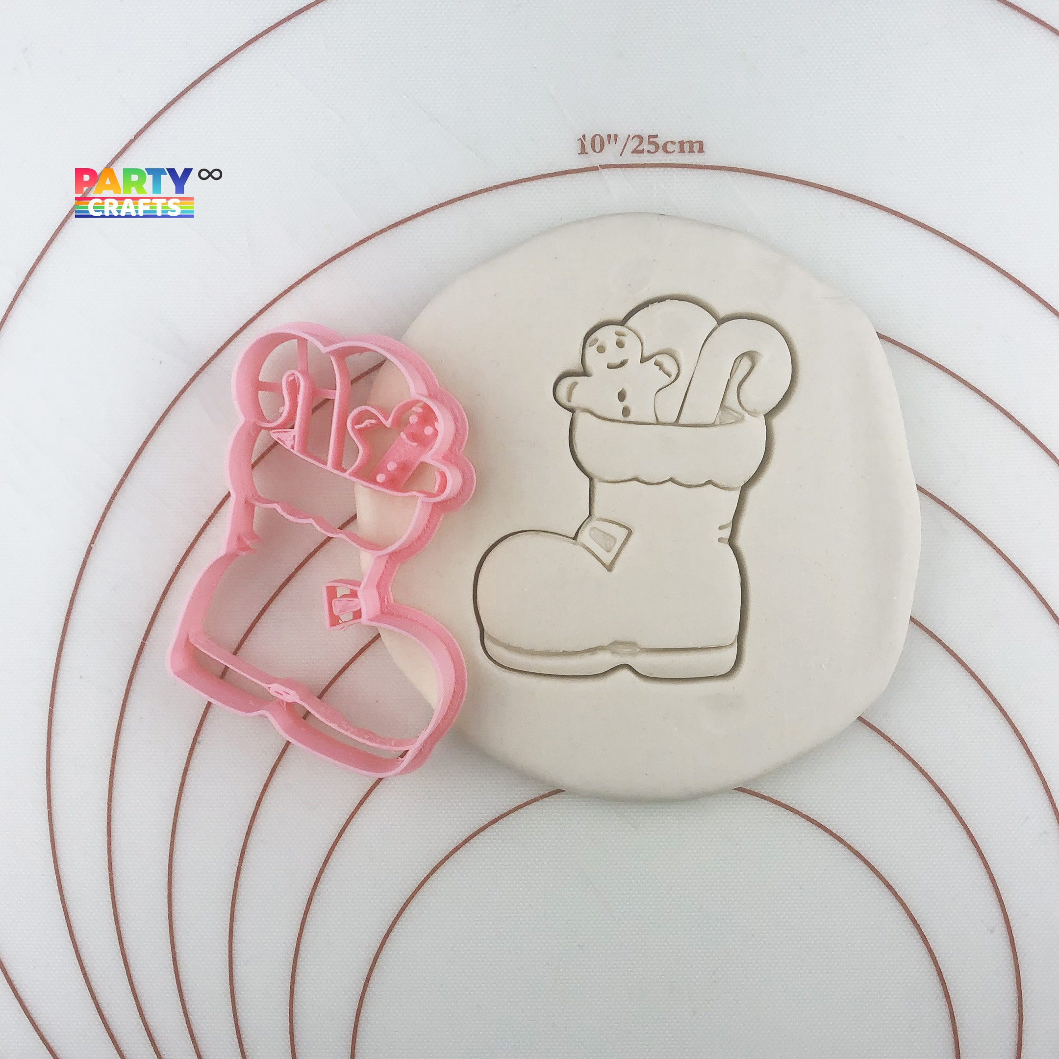 Stuffed Santa Boot Cookie Cutter/multi-size Stuffed Santa - Etsy